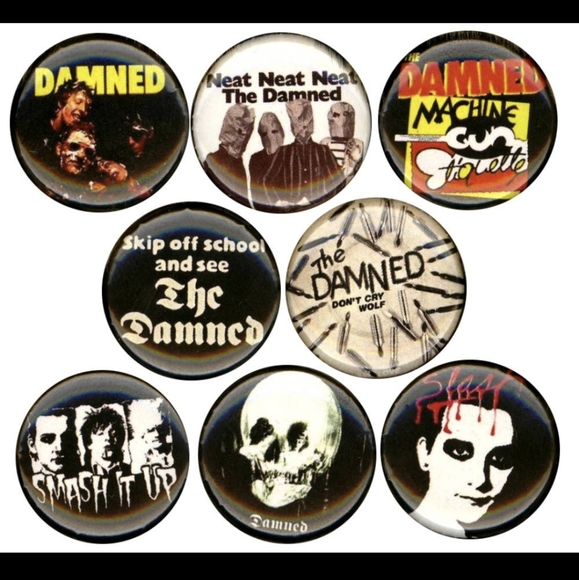 Accessories | The Damned Punk Band X 8 New 1 Inch 25mm Button Pin ...